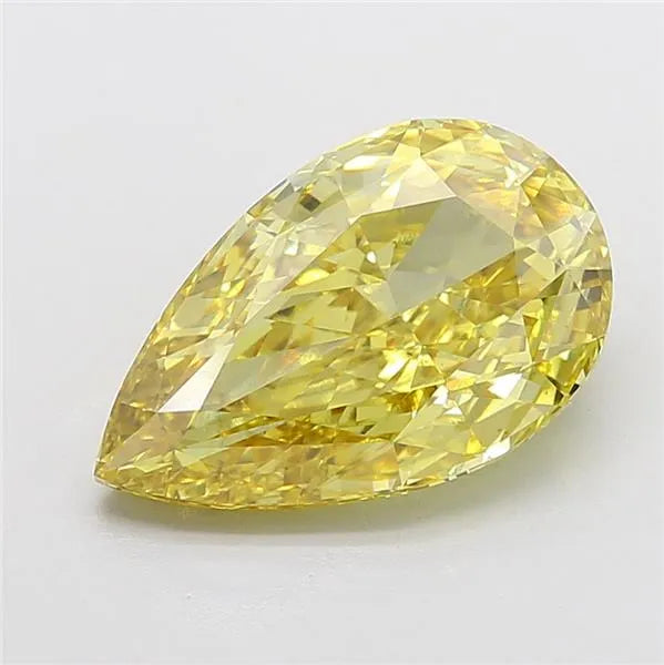 7.34ct Pear Lab Grown Diamond (Colour Fancy Vivid Yellow, Clarity VS2 ...